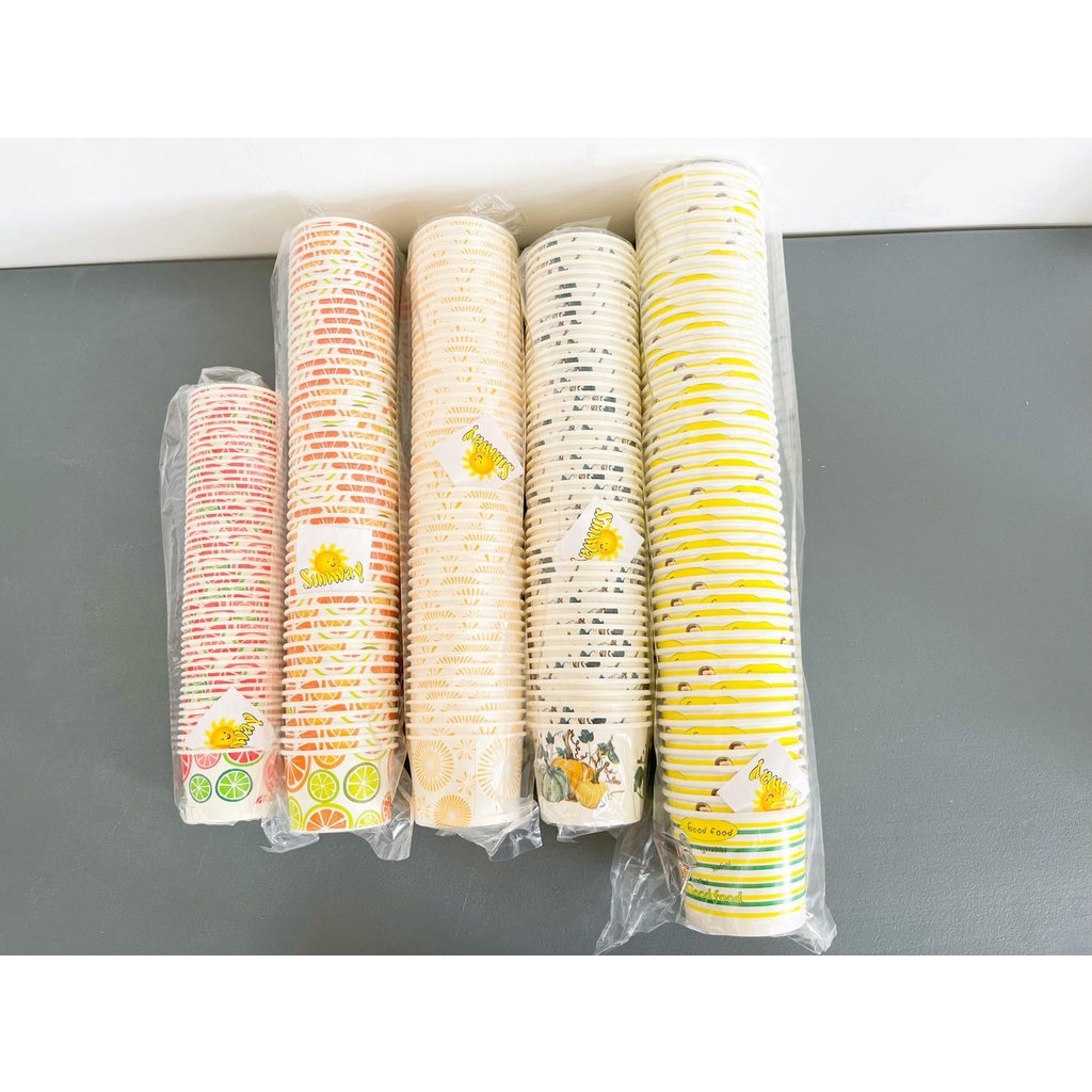 50pcs paper bowl PRINTED Environmentally friendly food grade/Disposable ...