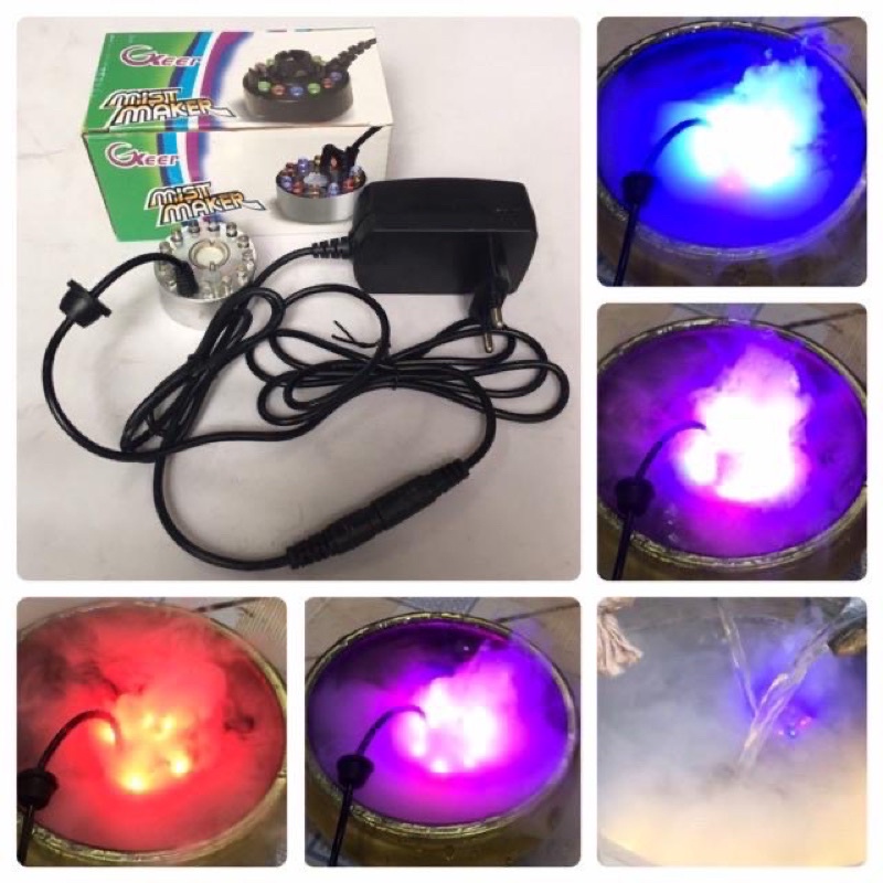 Mini smoke generator, fish tank mist sprayer with lights for miniatures ...