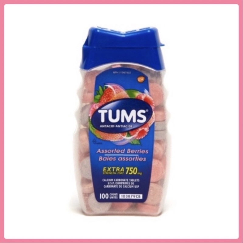 Tums Assorted Fruit & Berries Extra Strength Fort 750mg 100 Tablets ...