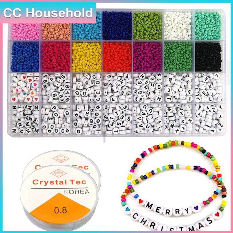 5000Pcs Beads Kit DIY acrylic letter bead set for Name Bracelets ...