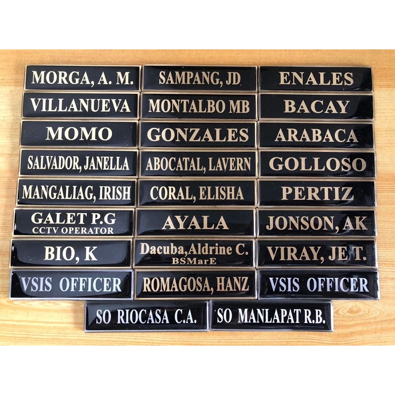 SECURITY / MILITARY/ MARINE/ SCHOOL/ RESTAURANT MAGNETIC NAMEPLATE ...