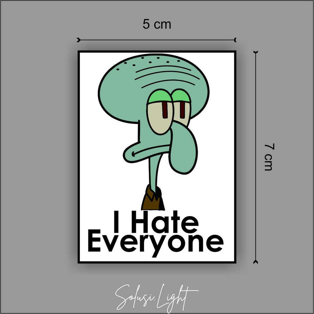 Tentacles Squidward Sticker 5x7 cm - Waterproof Vinyl Squidward ...