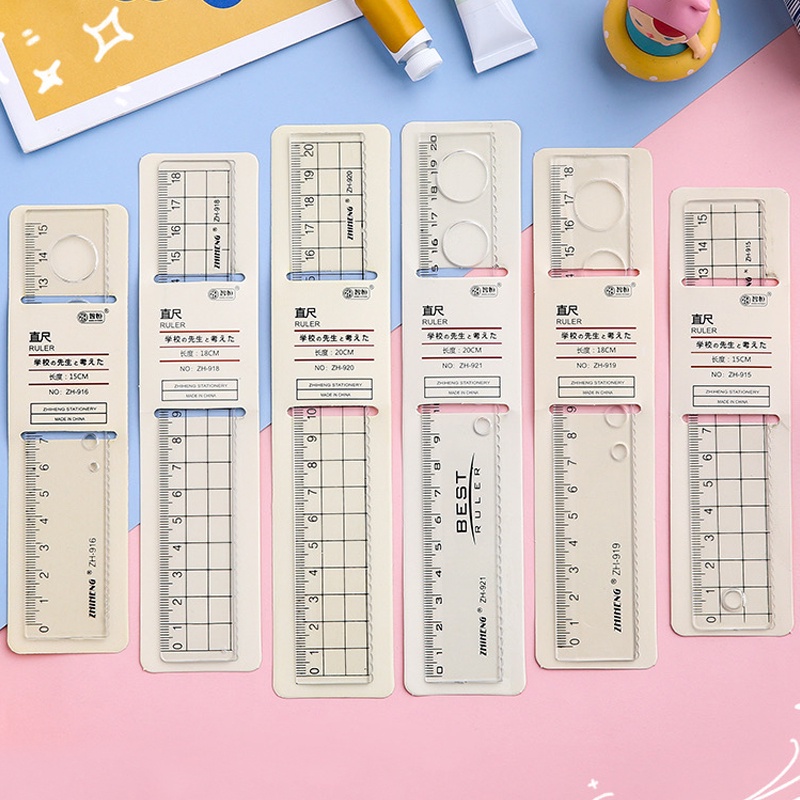 15cm/18cm/20cm Simple Transparent Ruler Acrylic Rulers Student ...