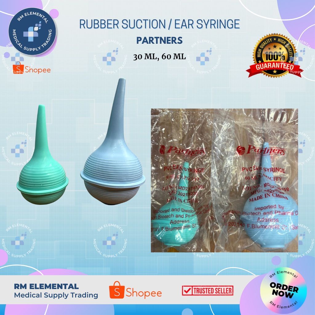 Ear Syringe / Rubber Suction PARTNERS | Shopee Philippines