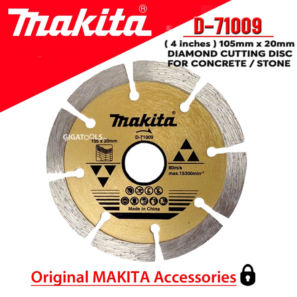 Makita D-71009 Diamond Cutting Disc for Concrete / Stone 4-inches ...