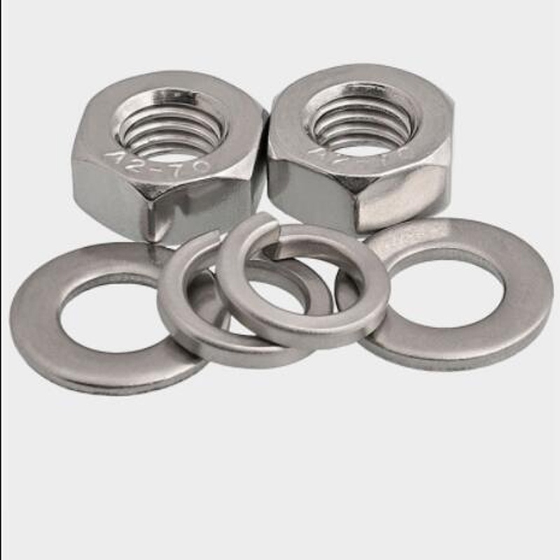 304 Stainless Steel Hex Nut Flat Washer Spring Washer Combination Set ...