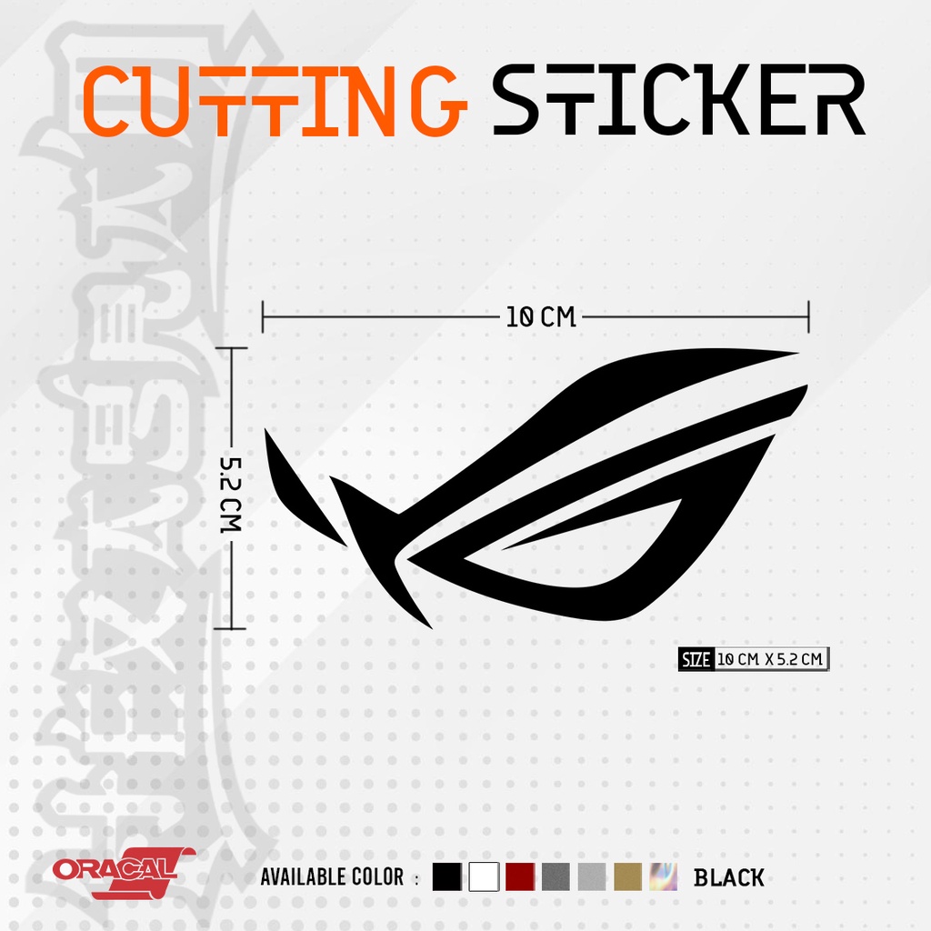 Cutting Sticker ASUS Rog Logo | ASUS Rog Logo Cutting Sticker | Shopee ...