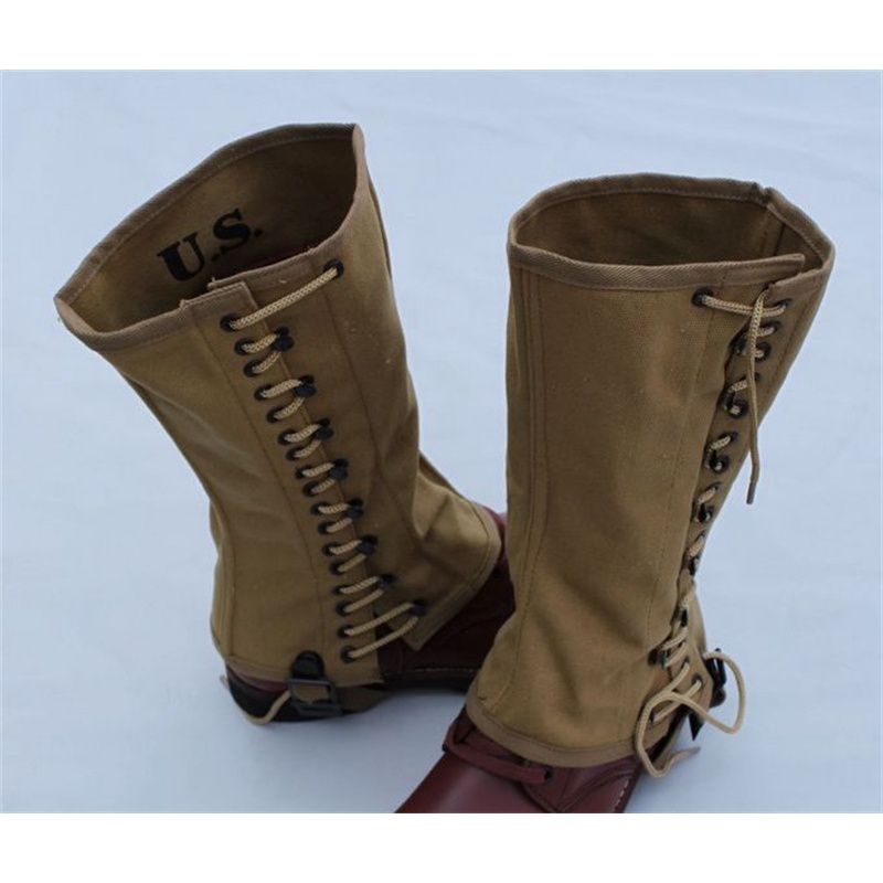 Cosplay WWII WW2 US ARMY MILITARY CANVAS LEGGINGS LEG WRAPPINGS PUTTEE ...