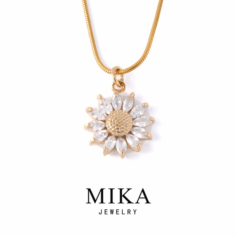 MIKA 18K Gold Hallyu K-Pop Inspired Pendant Necklace for Women ...