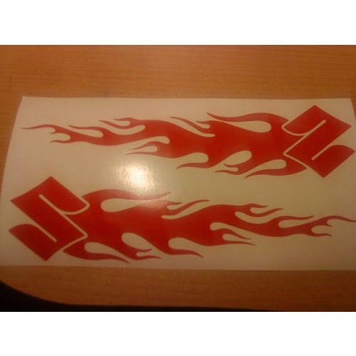 (2Pcs) tribal flames vinyl decal graphics sticker motorbike dirt bike ...