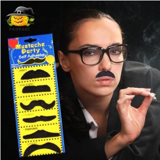 Halloween Prank Cosplay Fake Mustache Set Of 6 Human Toys | Shopee ...