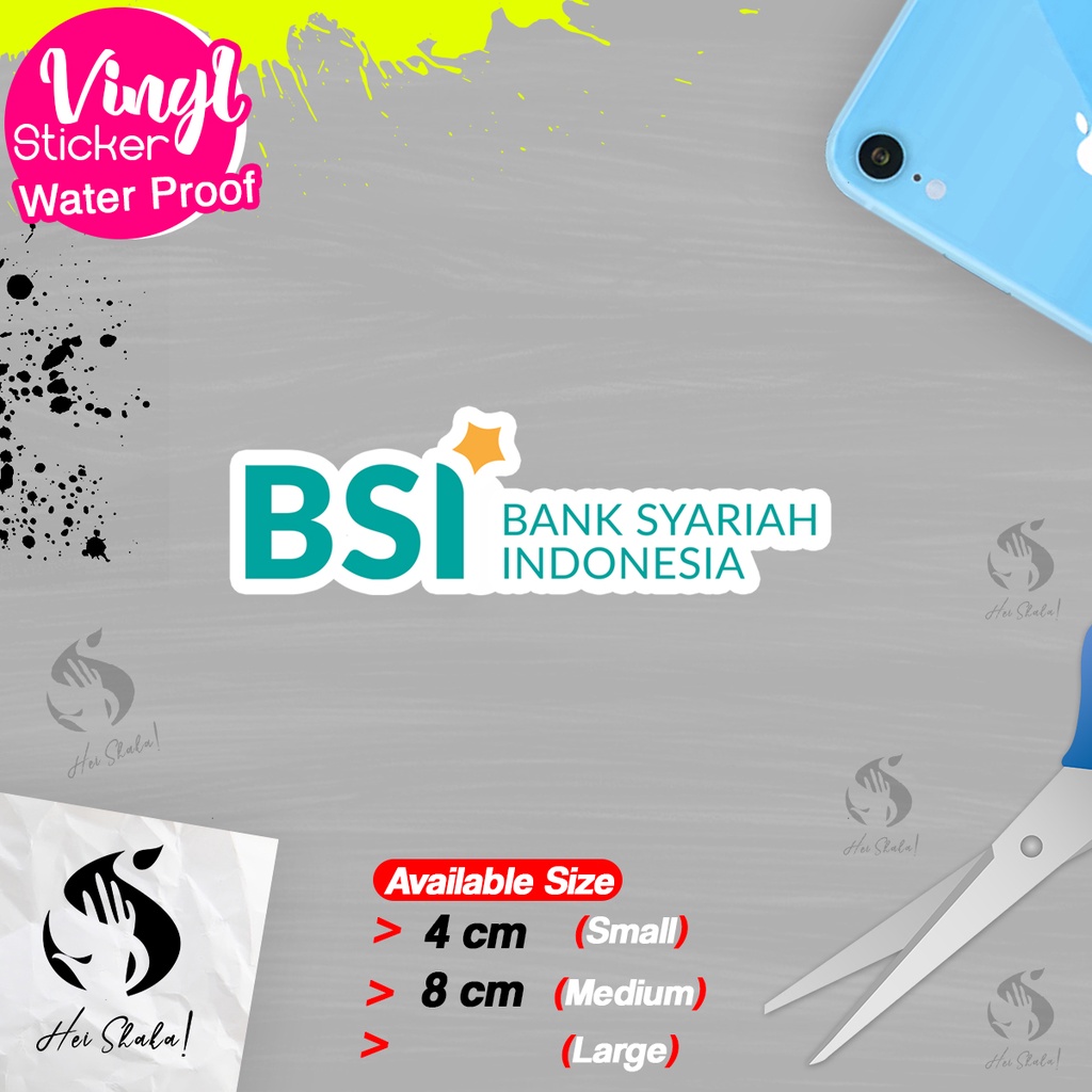 Indonesian Sharia Bank Sticker BSI BUMN Company Logo Sticker Waterproof ...