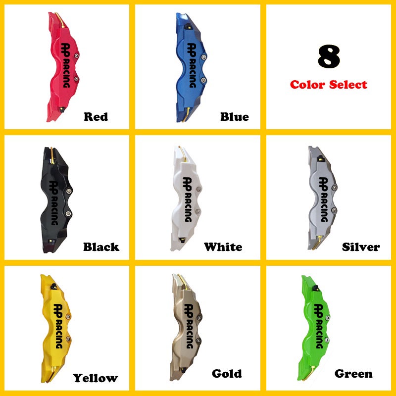 Black AP Racing Logo Stickers 2Pcs ABS Brake Disc Caliper Cover ...