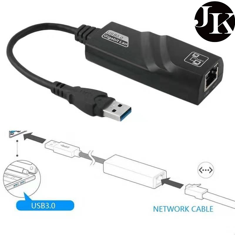 JK USB 3.0 Gigabit LAN Driverless USB to RJ45 Cable Converter 10/100 ...