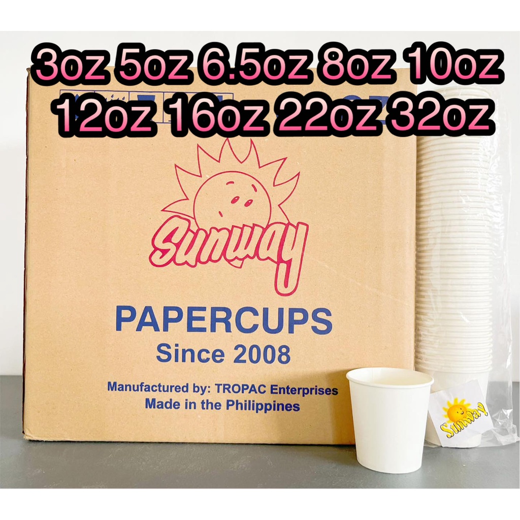 （1Box）Paper Cup Double Coated for Hot and Cold Environmentally friendly ...