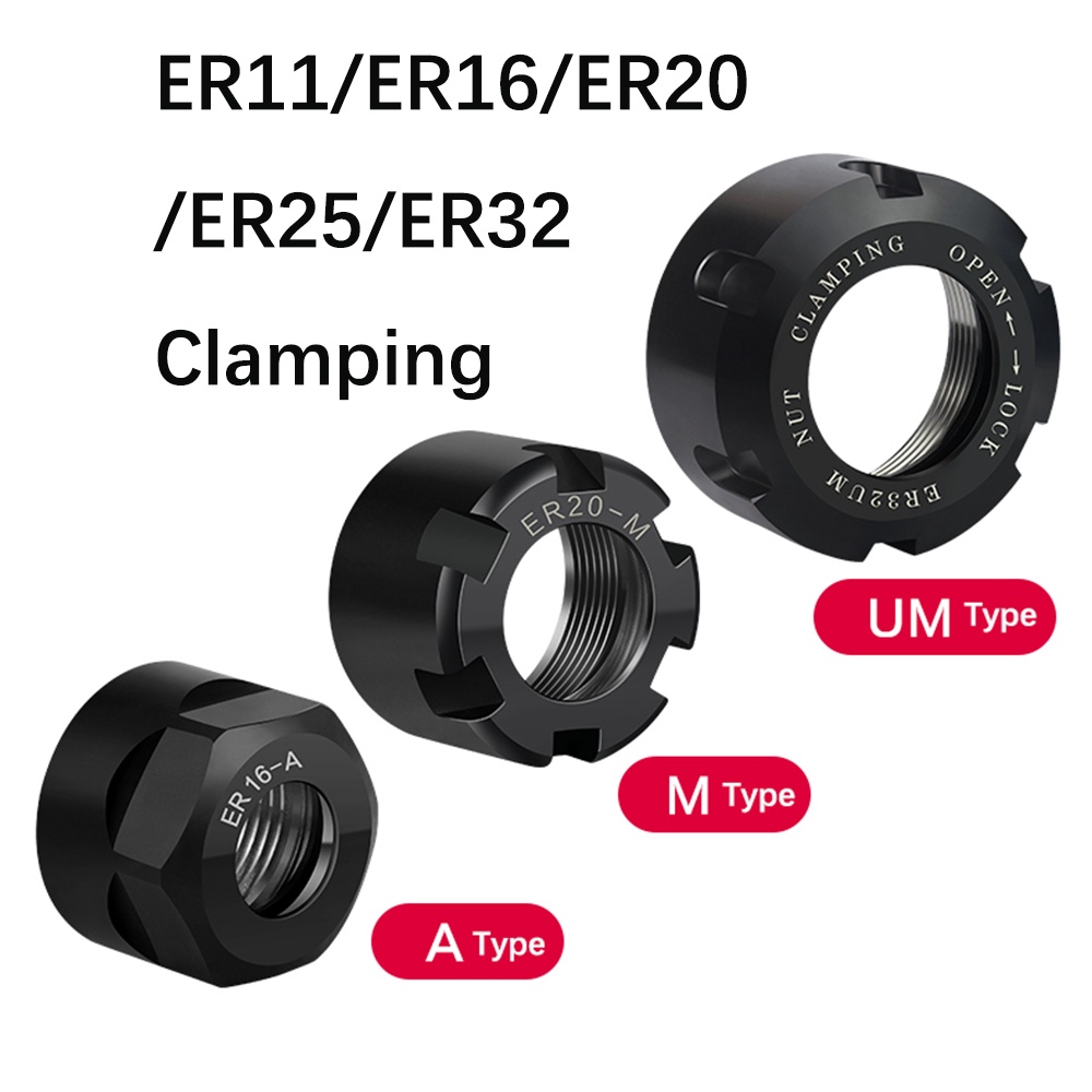 ER11 ER16 ER20 ER25 ER32 Clamping NUT for Drills Reamers Boring Bit ...