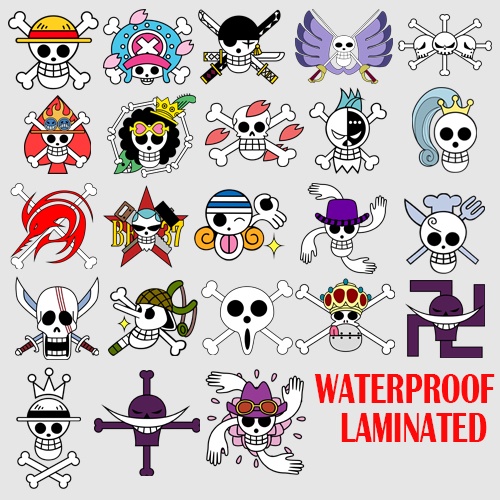 One Piece Logo Flag Vinyl Sticker Waterproof | Shopee Philippines