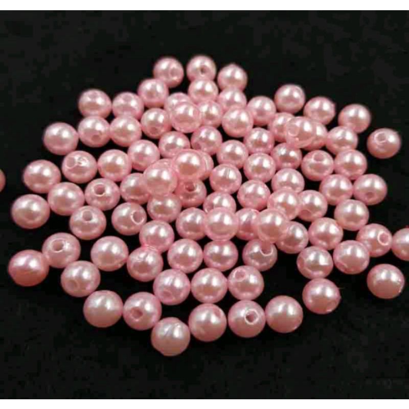 Round Plastic Pearl Light Pink (250grams)(6mm) | Shopee Philippines