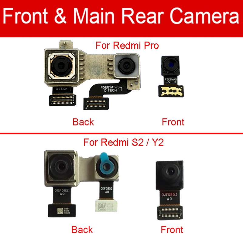 Front Rear Camera Flex Cable For Xiaomi Redmi Pro S2 Y2 Main Big Back ...