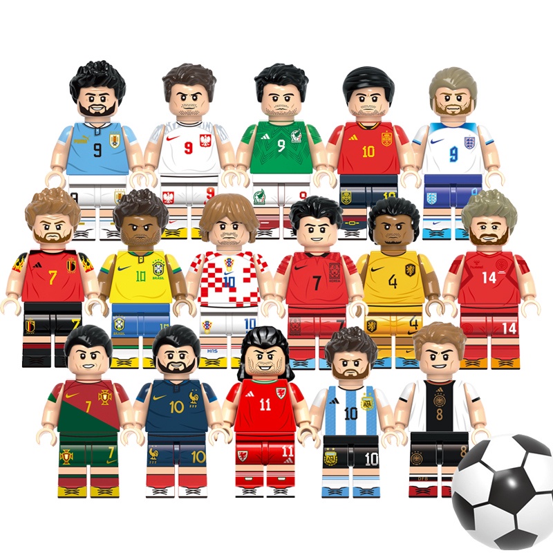Qatar World Cup Football Star Players Minifigures Ronaldo Messi ...
