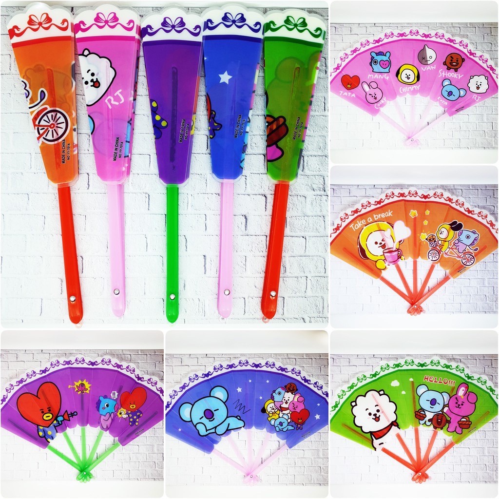 Bts BT21 Folding Fan/KPOP BT21 BTS Hand Fan | Shopee Philippines