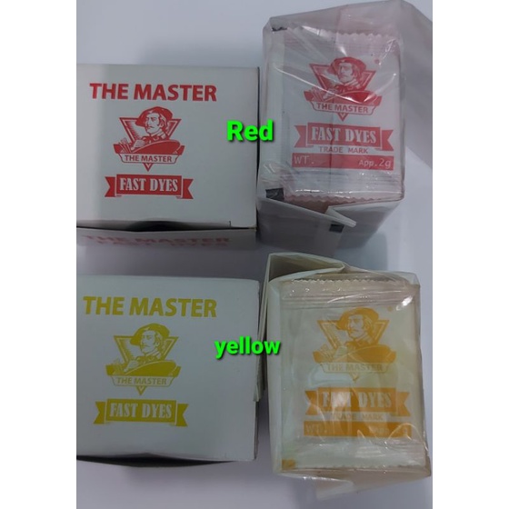 Master Dyes for Fabric sold per box by(48pcs) | Shopee Philippines