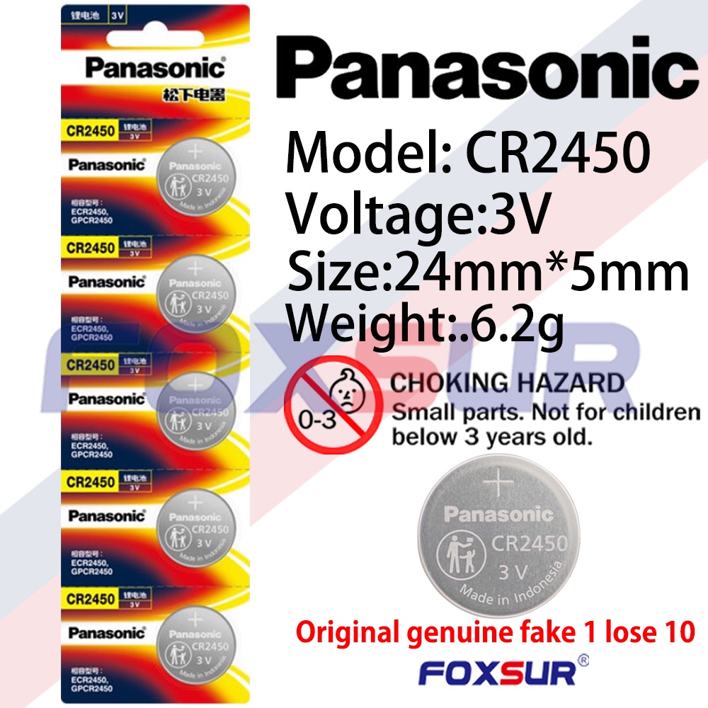 Panasonic CR2450 CR 2450 3V Lithium Batteries DL2450 BR2450 LM2450 For ...
