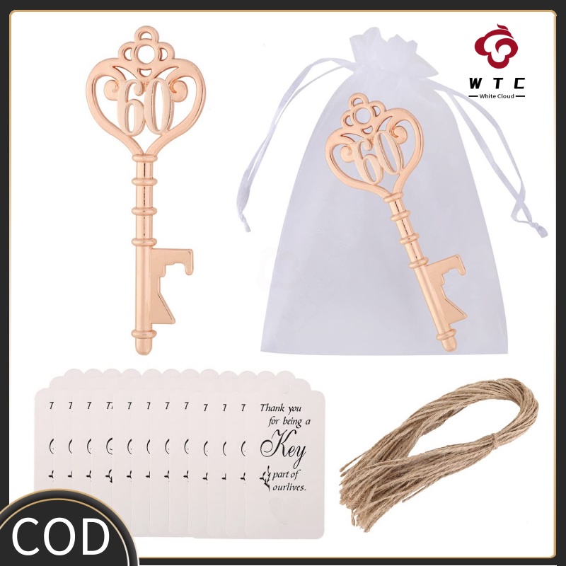 60th Birthday Party Favors 60 Shaped Key Bottle Openers Gifts Souvenirs ...