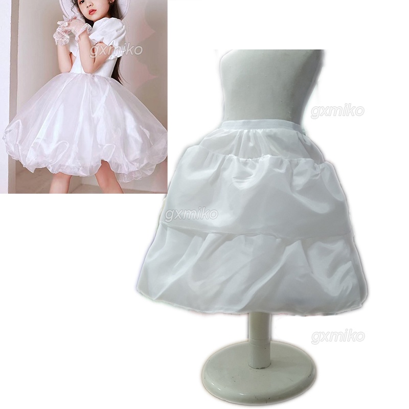 Elastic Waist Petticoat Baby Kids Girls Skirt Petticoat Crinoline Dress ...