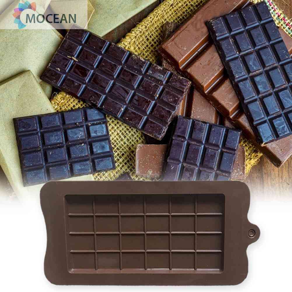 Chocolate Block Bar Mold DIY Cake Patisserie Ice Tray Silicone Baking ...
