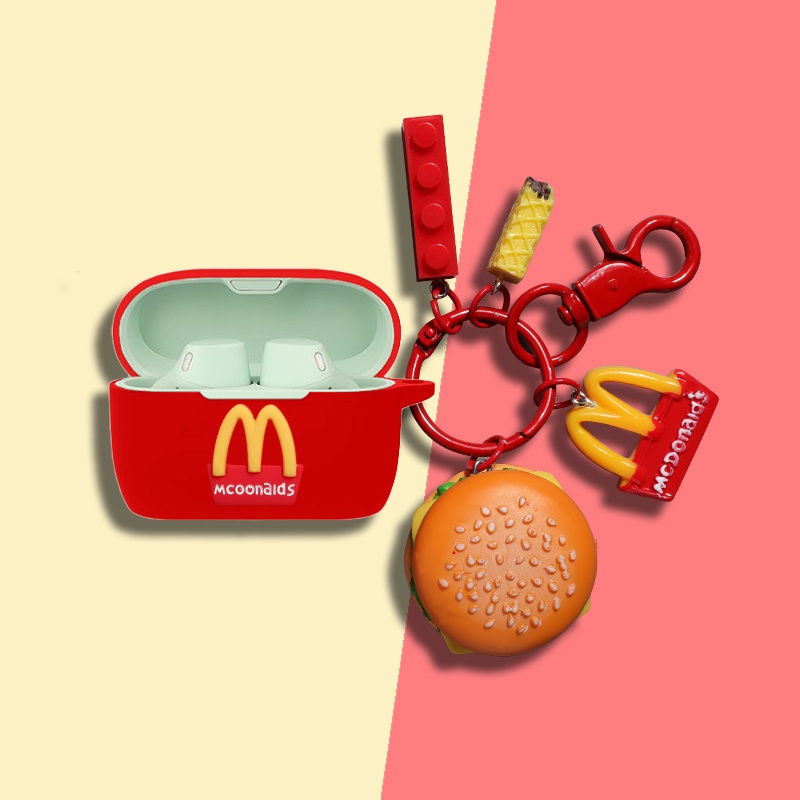 Jabra Elite Active 5 Case Cartoon Burger Keychain Pendant Jabra Elite 4 ...
