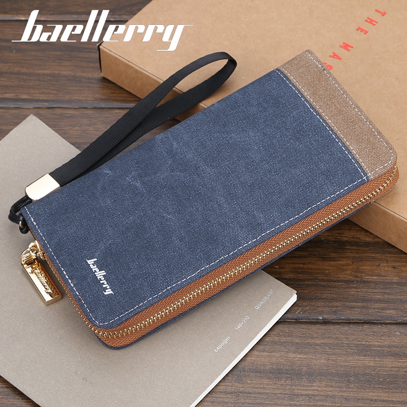 Baellerry New Men's and Women's Long Wallet South Korea Edition Multi ...