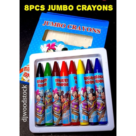 8pcs JUMBO CRAYONS for kids arts activities | Shopee Philippines