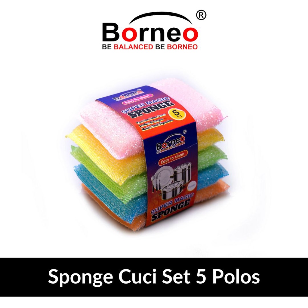 Borneo Washing SPONGE Plain SUPER MAGIC 5W | Shopee Philippines