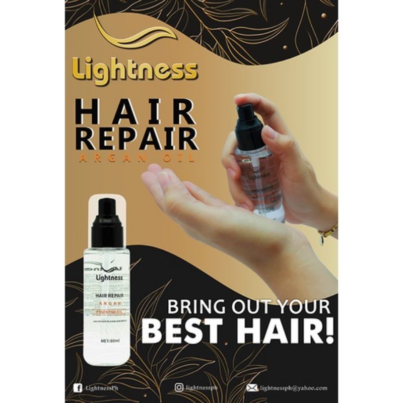 LIGHTNESS hair repair argan essential oil | Shopee Philippines