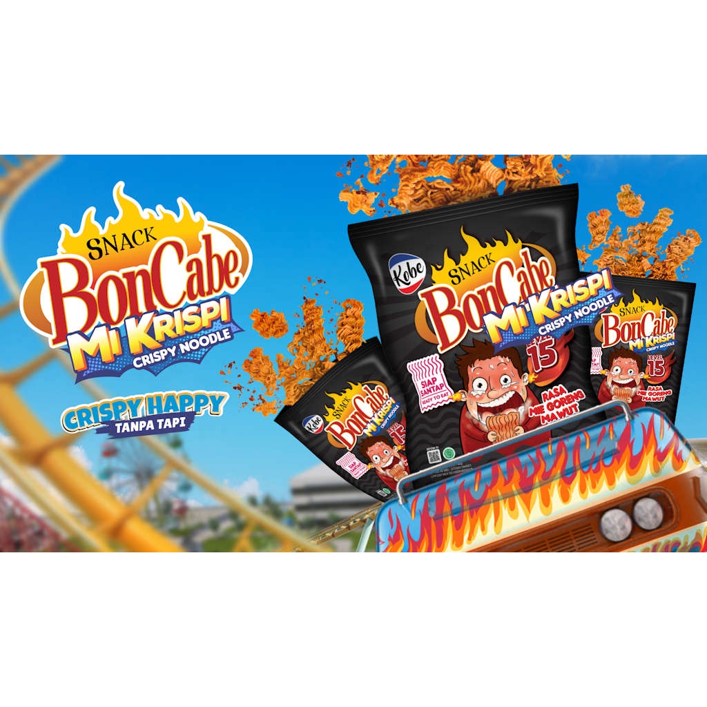 Cremes noodles Crispy Noodles level 15 Kobe Snack boncabe Flavor Fried ...