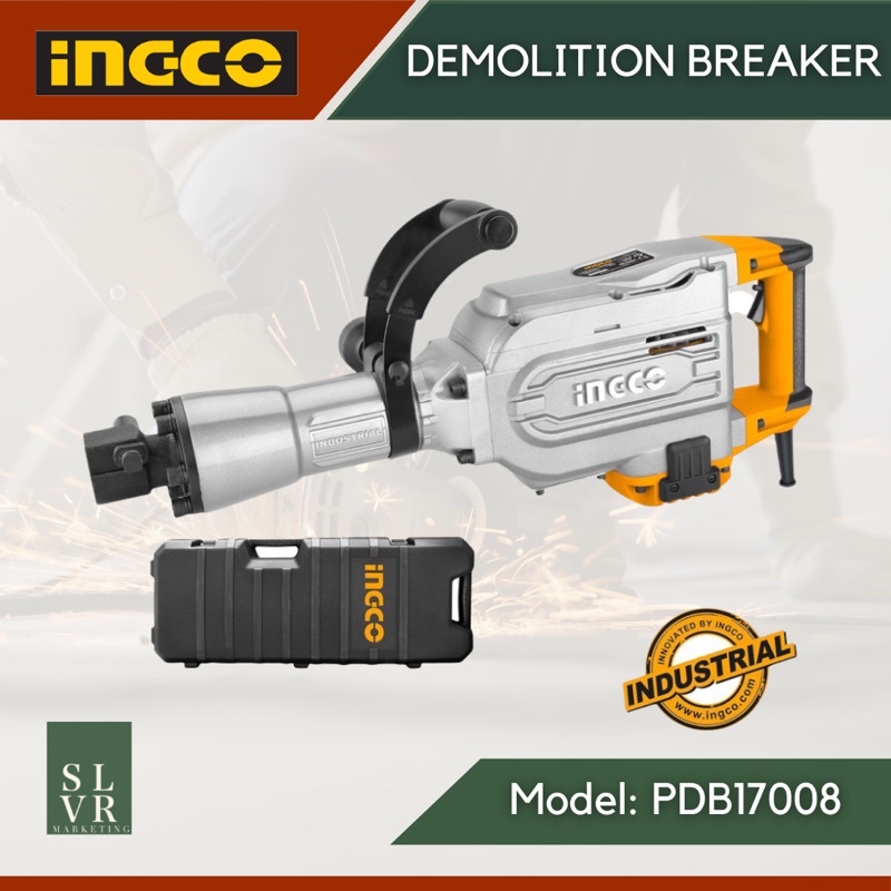 Ingco Chipping Hammer demolition breaker 1700w PDB17008 16kg Hex chuck ...