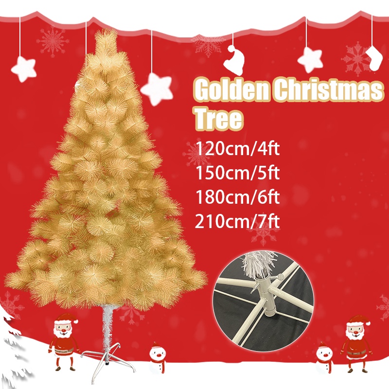 GSE GOLD TREE Christmas Tree 120cm 150cm 180cm 210cm 4Ft 5Ft 6Ft 7Ft ...