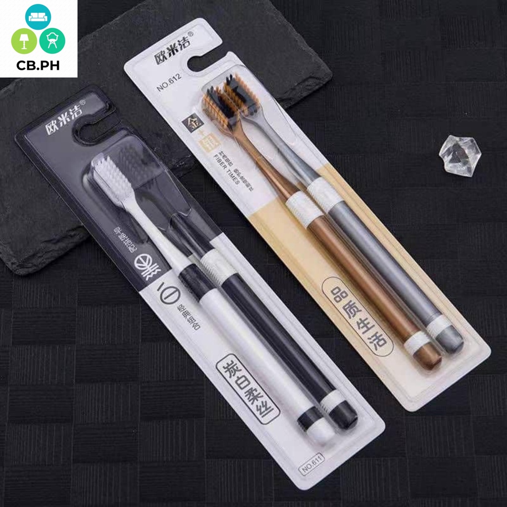 CB.PH 2pcs kit eco friendly VIP plastic toothbrush | Shopee Philippines
