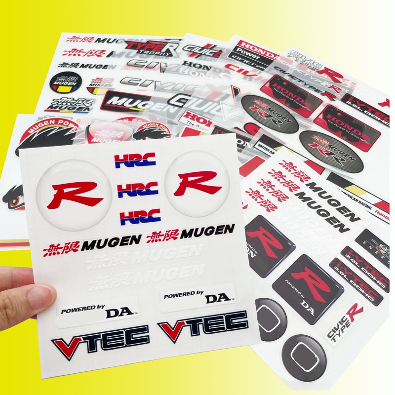 Waterproof Cars Truck Window Body Stickers For Honda Mugen Type R VTEC ...