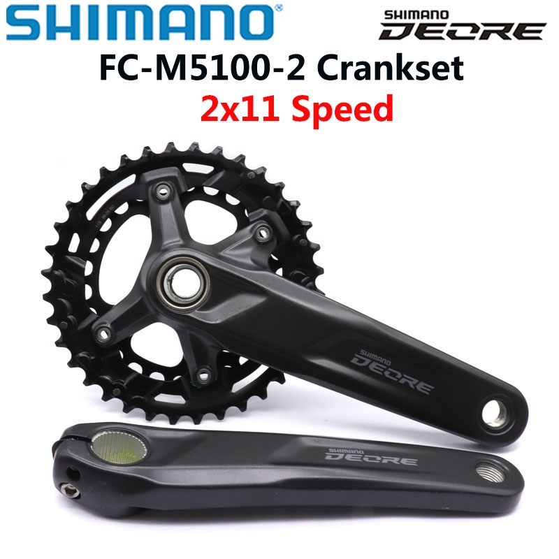 SHIMANO DEORE FC M5100 Crankset 2x11 Speed MTB Mountain Bike Bicycle Crankset 26-36T 170MM ...
