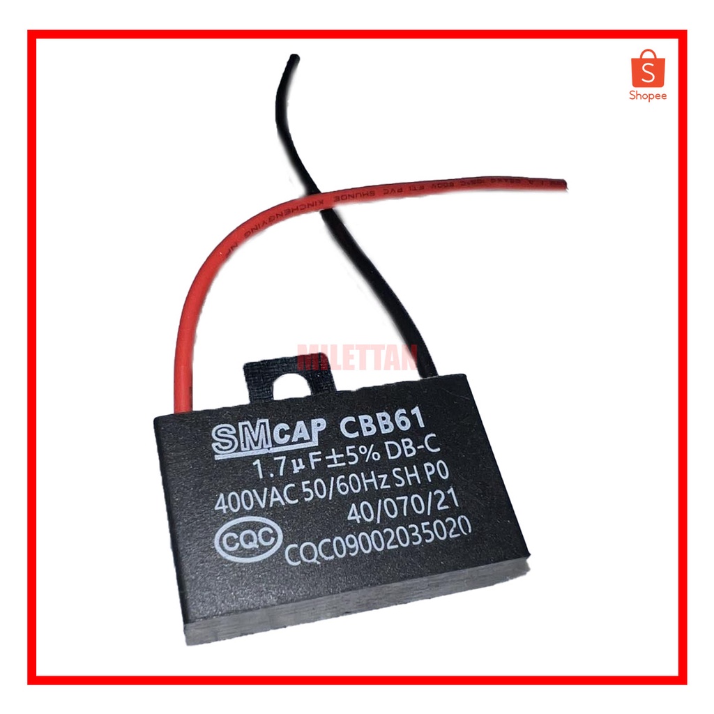 Square Capacitor / Electric Fan Capacitor 1.7uf 400v | Shopee Philippines