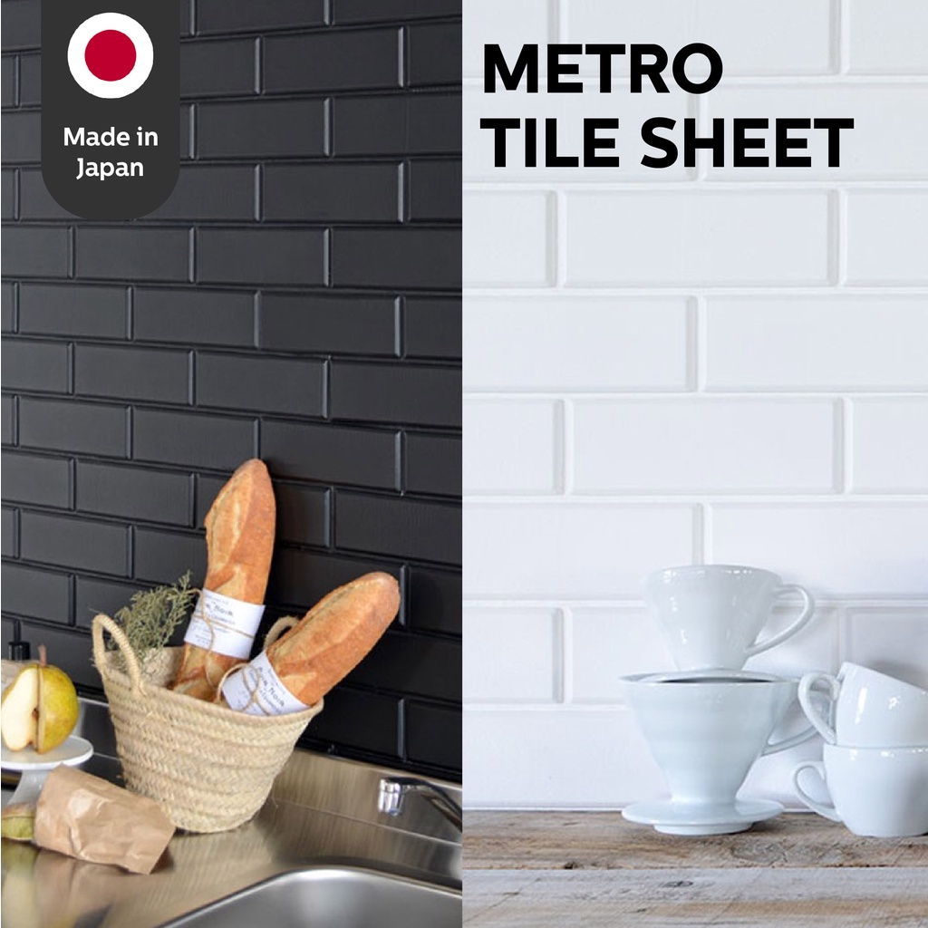 HONPO METRO Tile Sheet Sticker DIY PAINT Self Adhesive Subway Reform ...