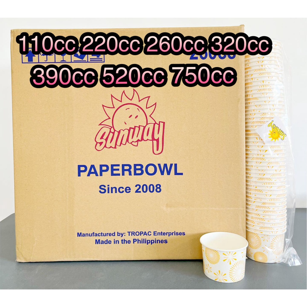 1box（1000pcs）paper bowl PRINTED Environmentally friendly food grade ...