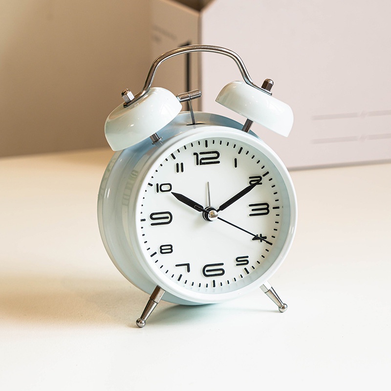4.5" inches Large Analog Clock 3D Dial Metal Frame Silent Non-Ticking ...