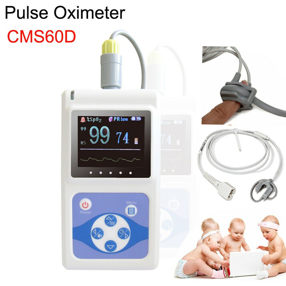 CMS60D handheld infant pulse oximeter portable small oxygen saturation ...