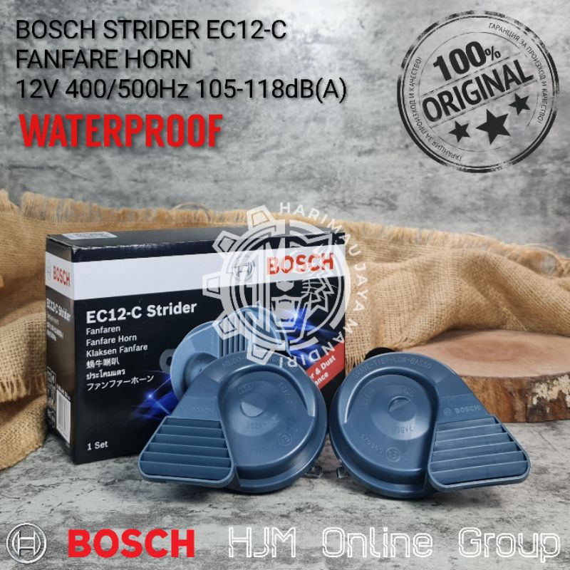 BOSCH WATERPROOF STRIDER EC12-C 12V HORN FANFARE ORIGINAL | Shopee Philippines