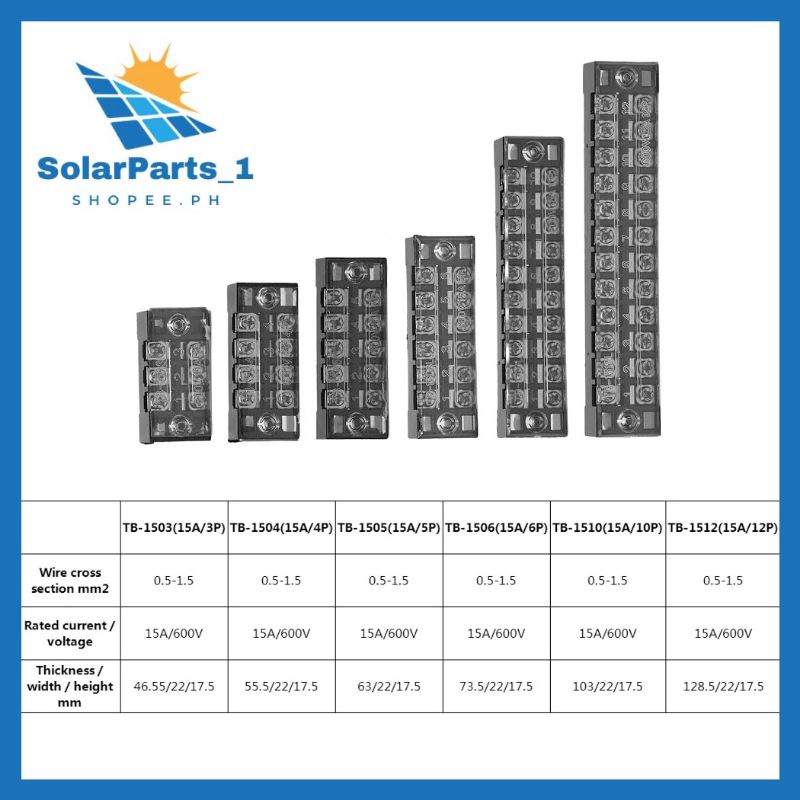 15A/25A MOLDED TERMINAL BLOCK (3P, 4P, 6P, 8P, 10P, 12P) | Shopee Philippines