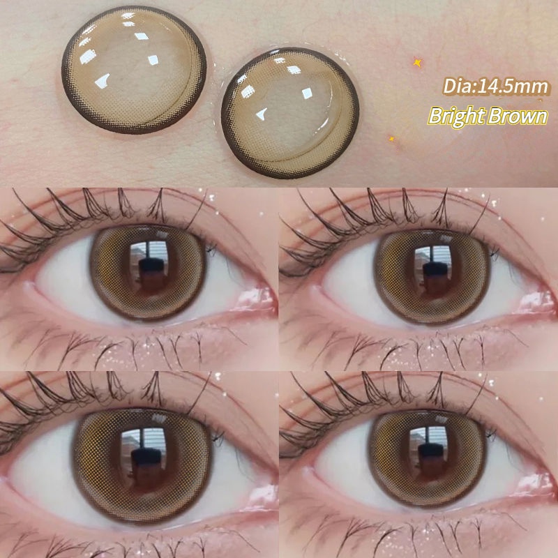 Bright Brown Dog Eye Contact Lenses,Soft Color Contacts | Shopee ...
