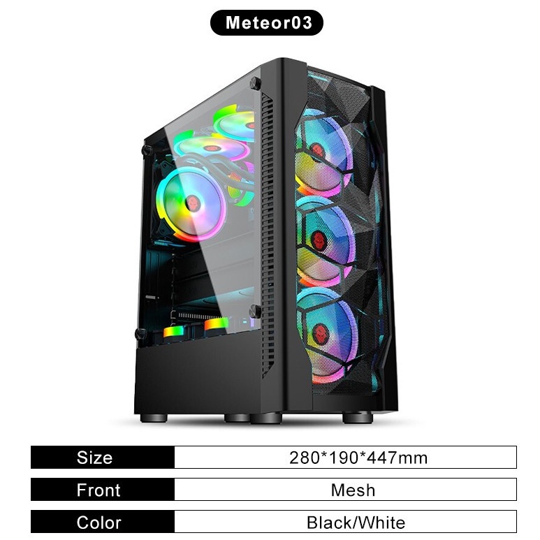 Inplay Meteor 03 - White Tempered Glass ATX Case Shipped in the ...